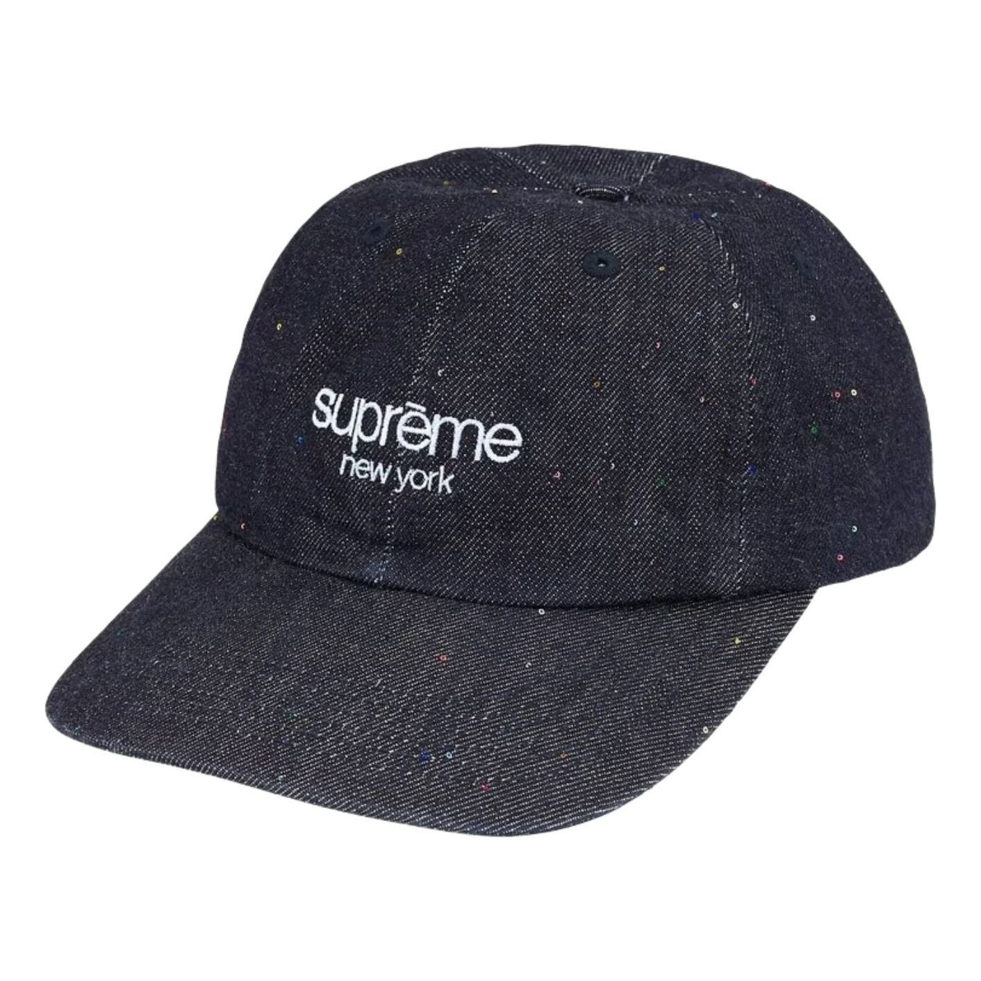 Supreme Classic Logo Denim 6-Panel Cap - Blue | Editorialist