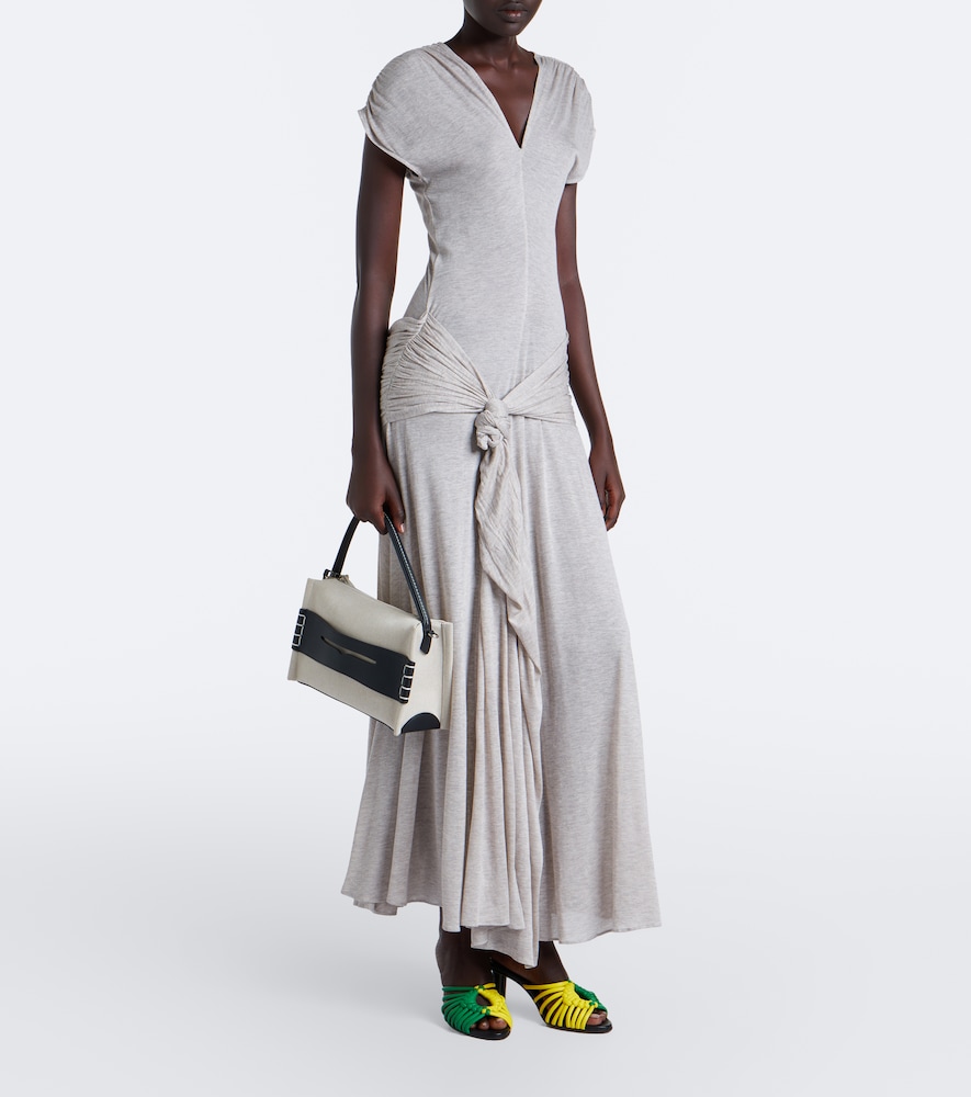 JW ANDERSON JW Anderson Medium Canvas and Leather Top-Handle Bag