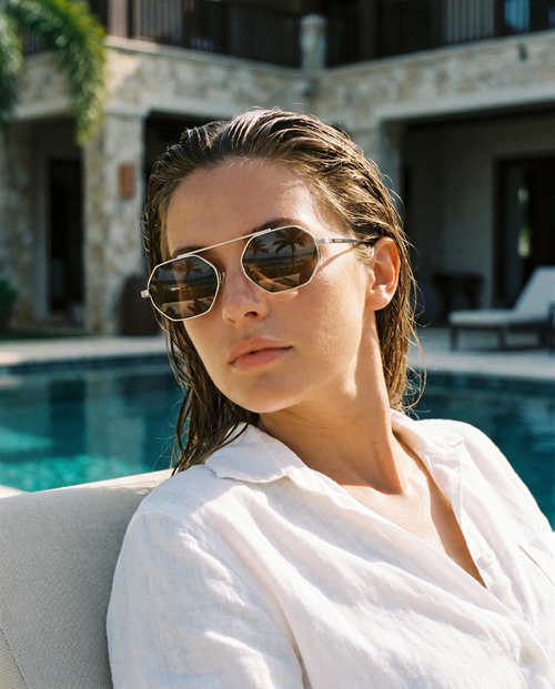 COSSINO Cossino Magari 51mm Metal Frame Octagon Sunglasses