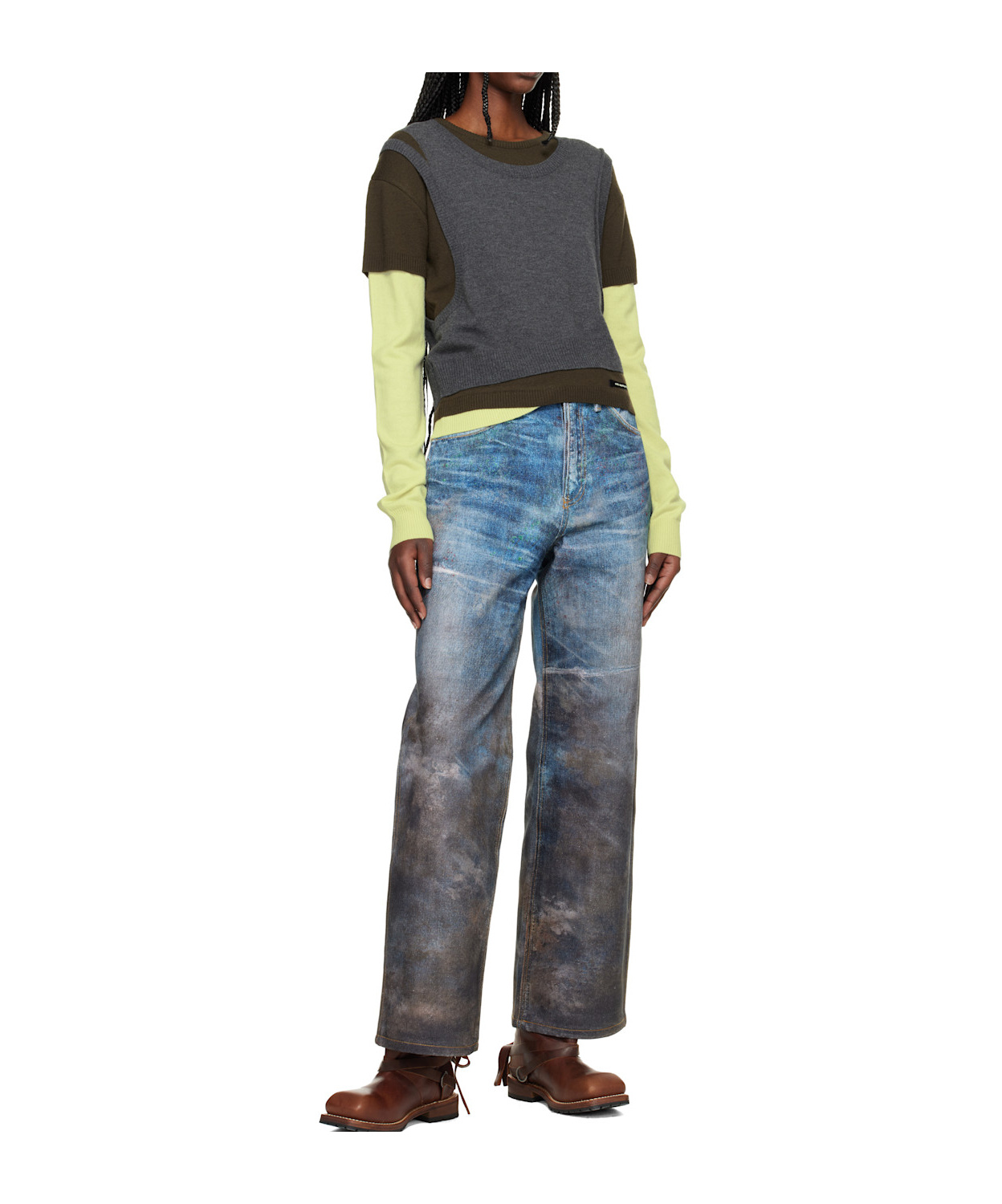 ANDERSSON BELL Andersson Bell Festival Mud Printed Jeans