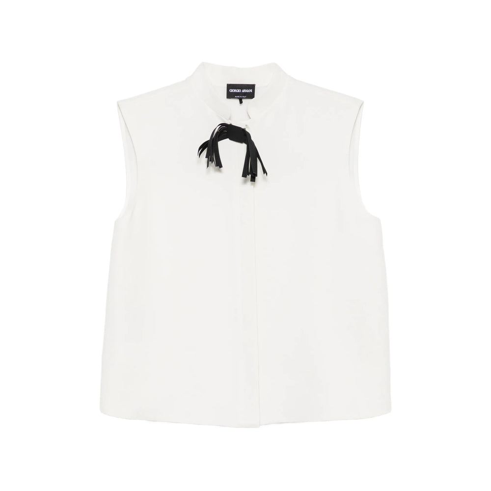 GIORGIO ARMANI GIORGIO ARMANI Sleeveless Top with Bow Detail