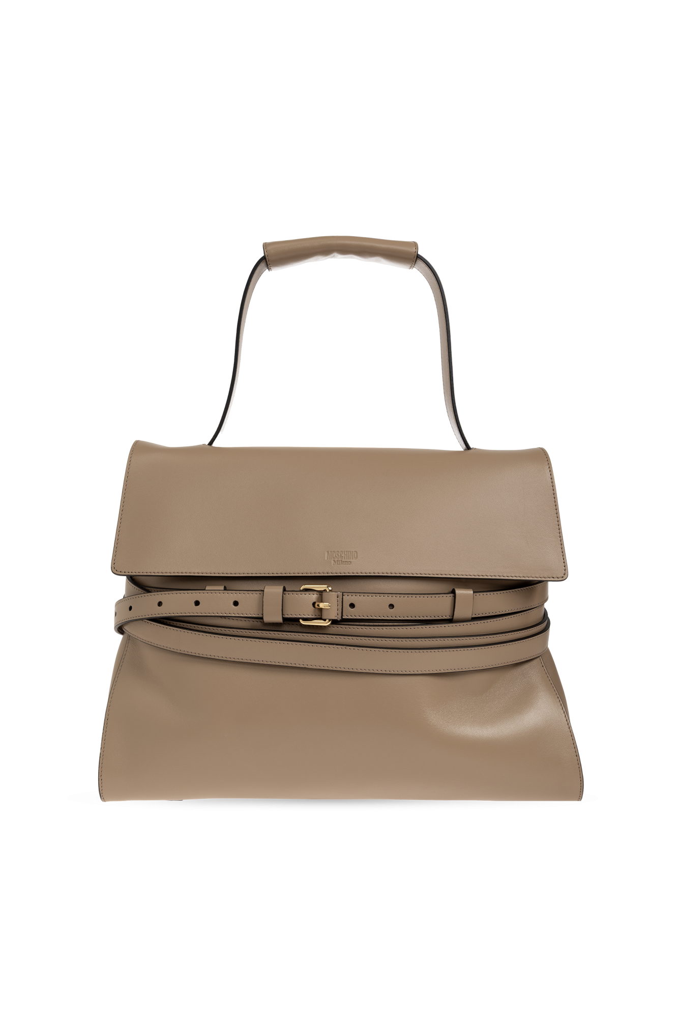 MOSCHINO Moschino "Tie Me" Bag in Full-Grain Leather