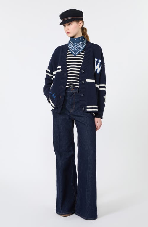 MAX MARA High Waist Flare Leg Jeans