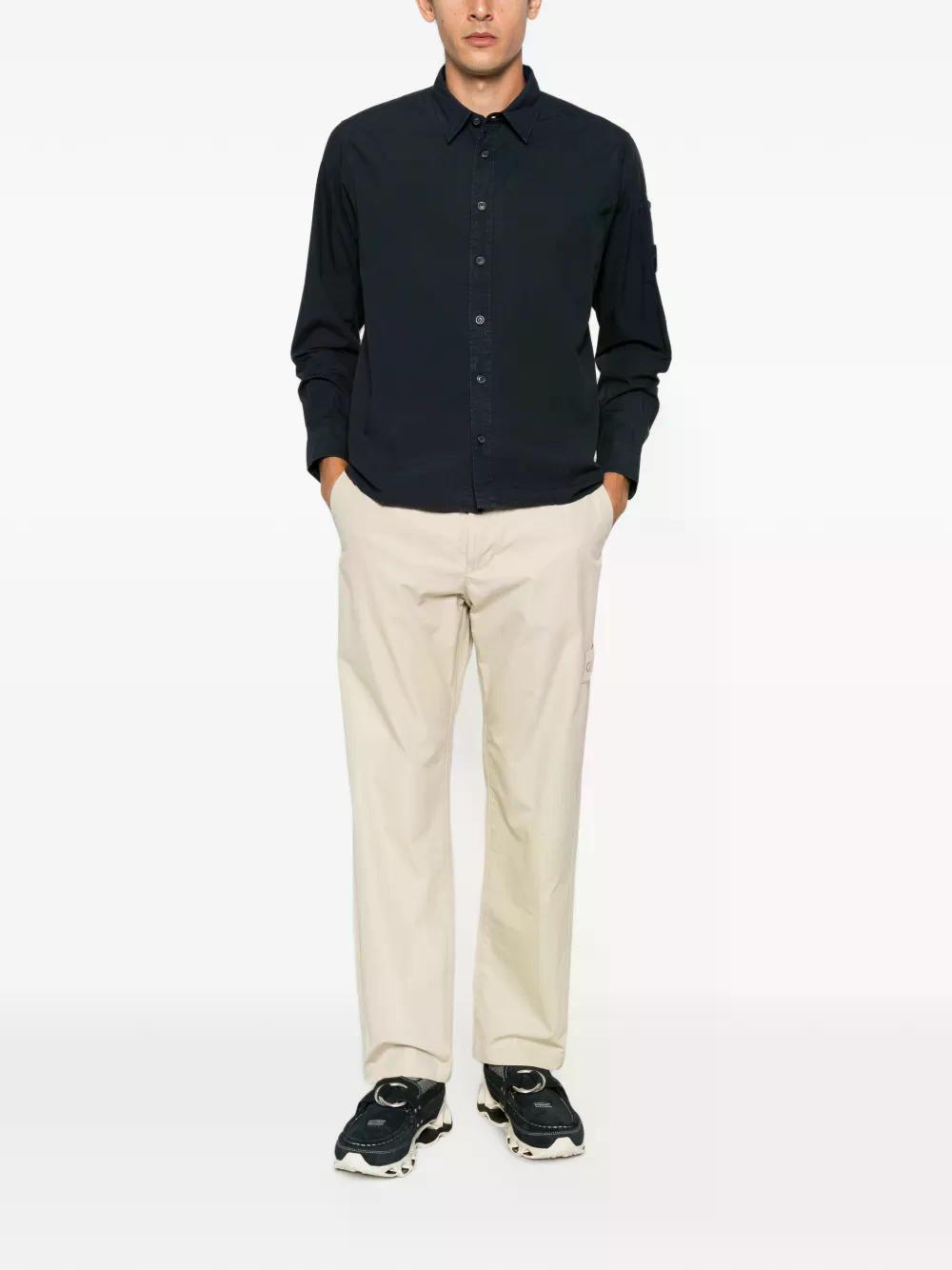 C.P. COMPANY lens-detail button-up shirt