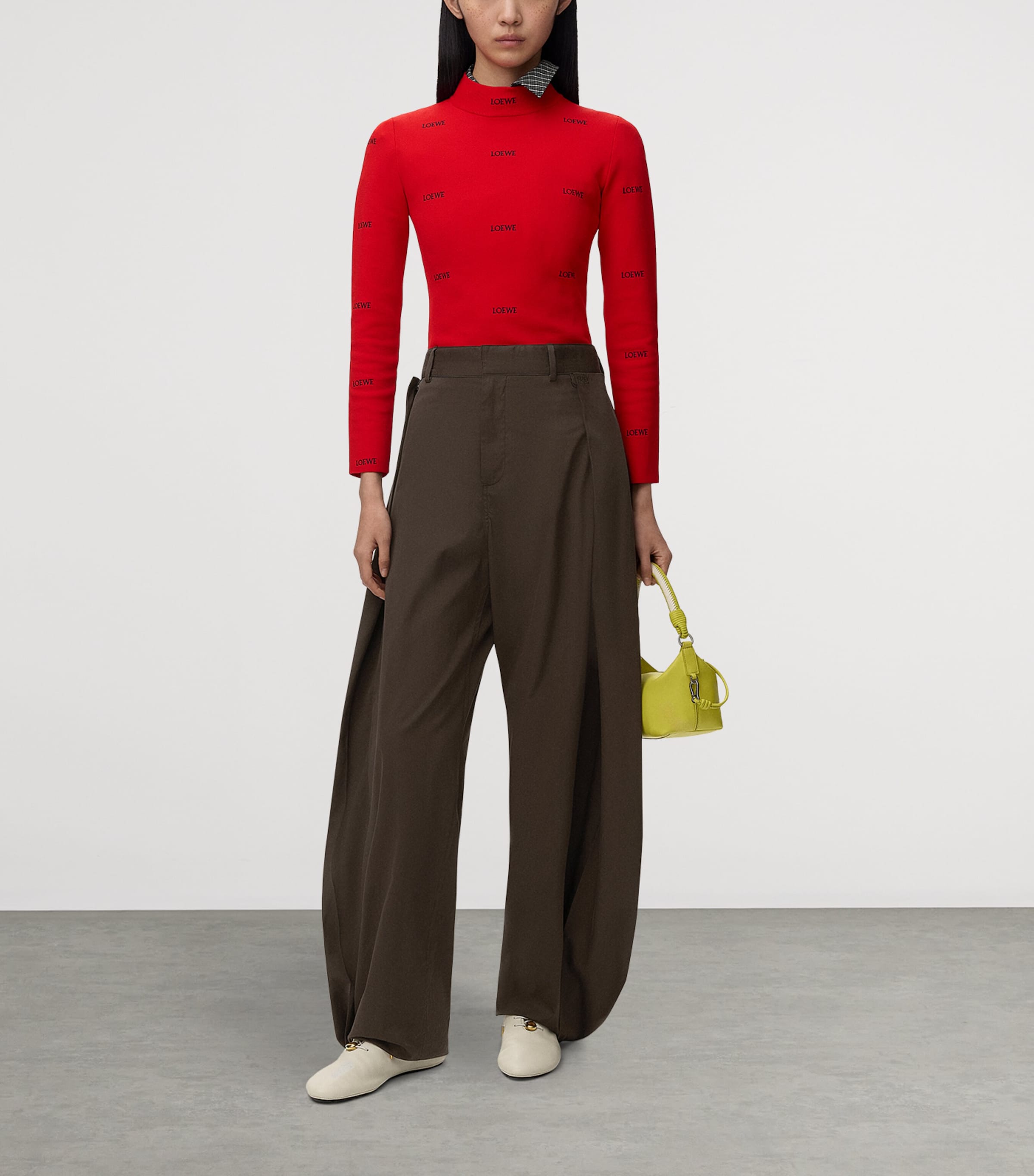 LOEWE Loewe Cotton-Silk Layered Trousers