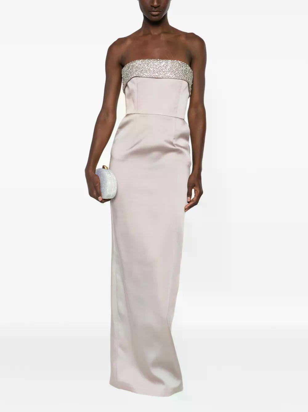 THE NEW ARRIVALS ILKYAZ OZEL The New Arrivals Ilkyaz Ozel Rhea Crystal-Embellished Maxi Dress
