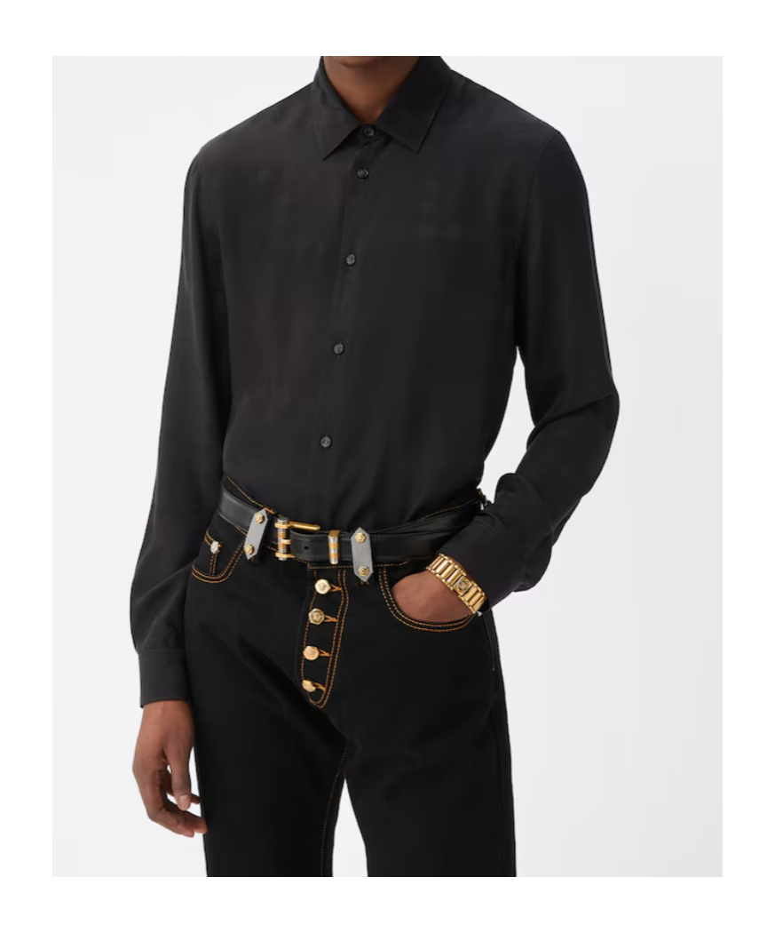 VERSACE Versace Jacquard Crêpe Satin Shirt