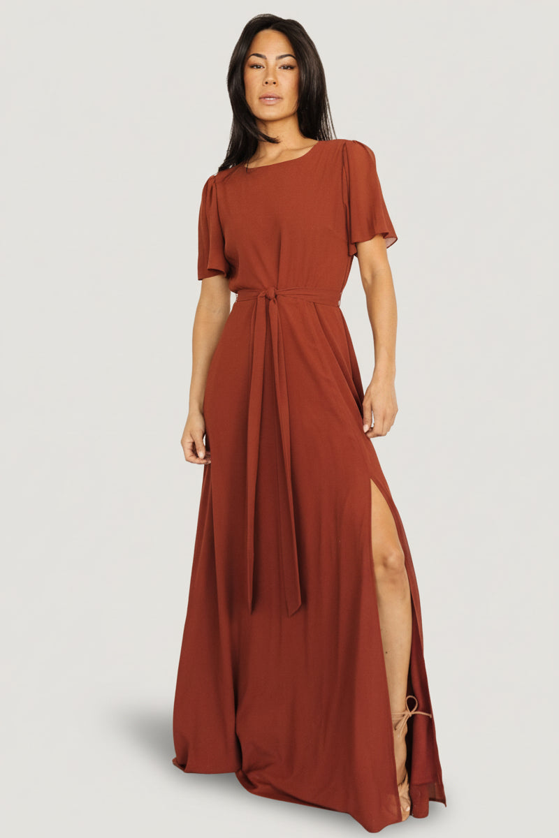 XH TEXTILES XH TEXTILES Naomi Short Sleeve Maxi Dress