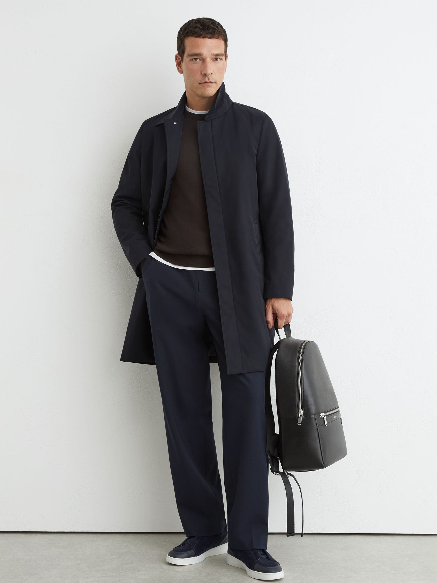 REISS Reiss Lawlen Technical Long Zip-Through Jacket
