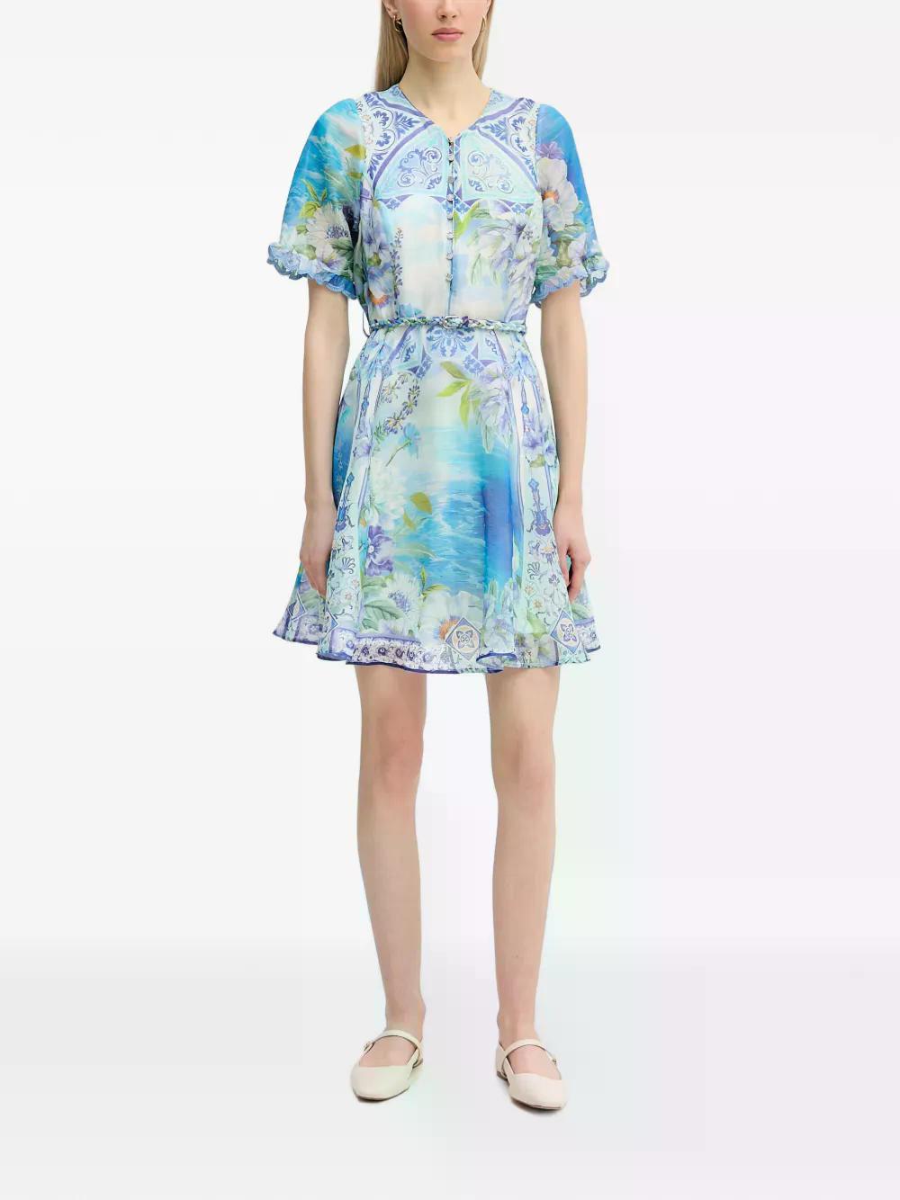 HALE BOB Hale Bob Cyrilla Floral-Print Belted Mini Dress