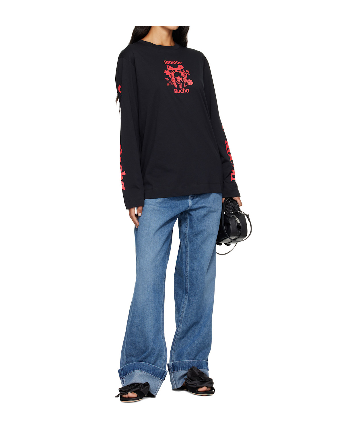 SIMONE ROCHA Simone Rocha Long Sleeve T-Shirt with Graphic Print