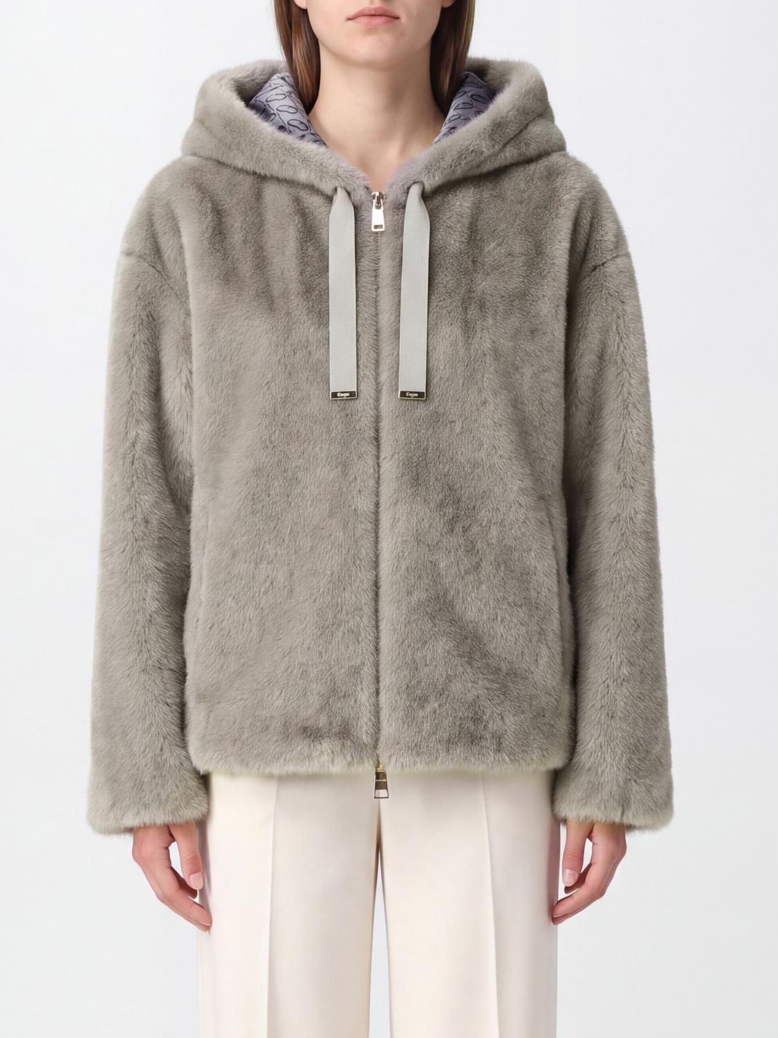 HERNO Herno Faux Fur Hooded Zip-Up Jacket