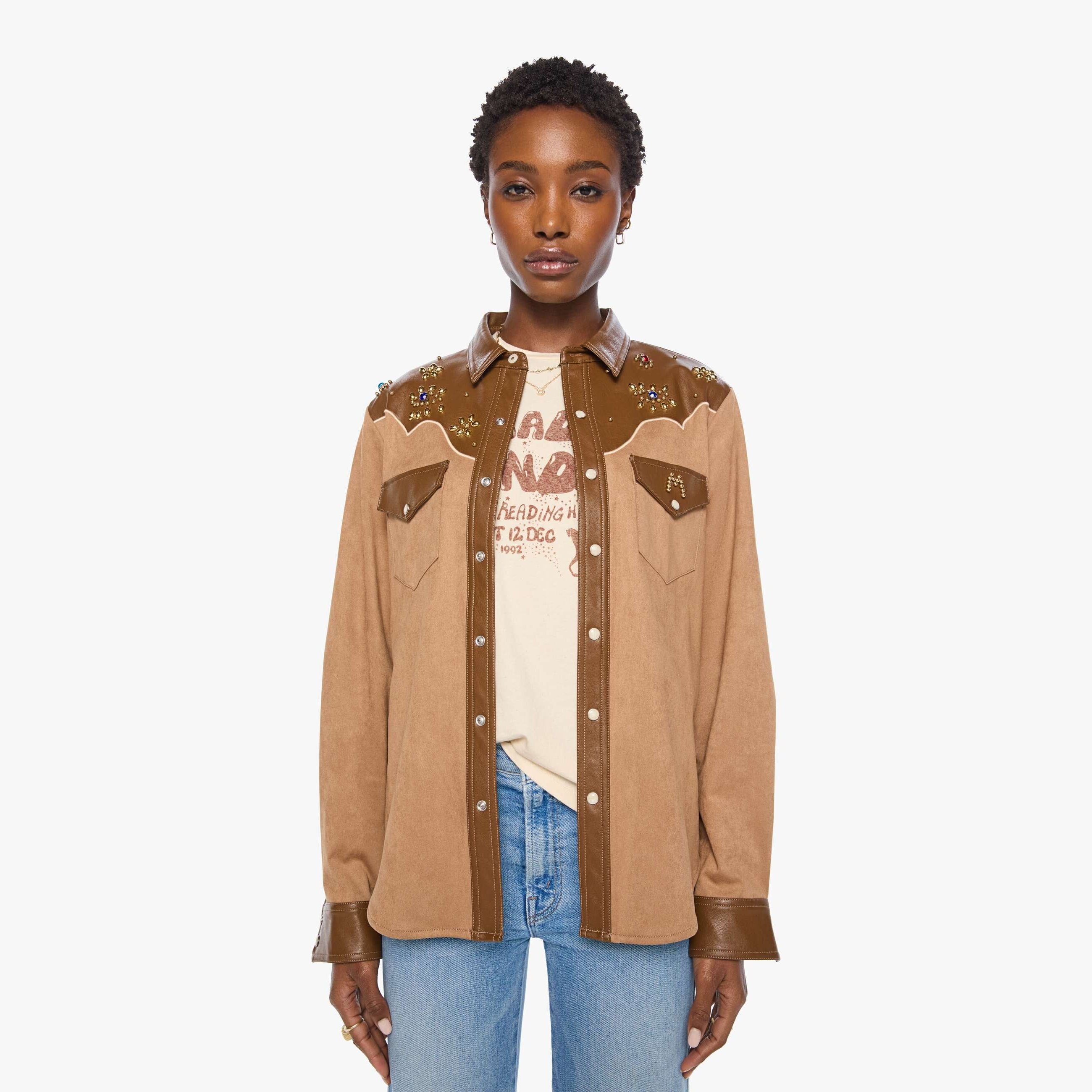 MOTHER MOTHER The Sueded Honey - Biscute Western Shirt