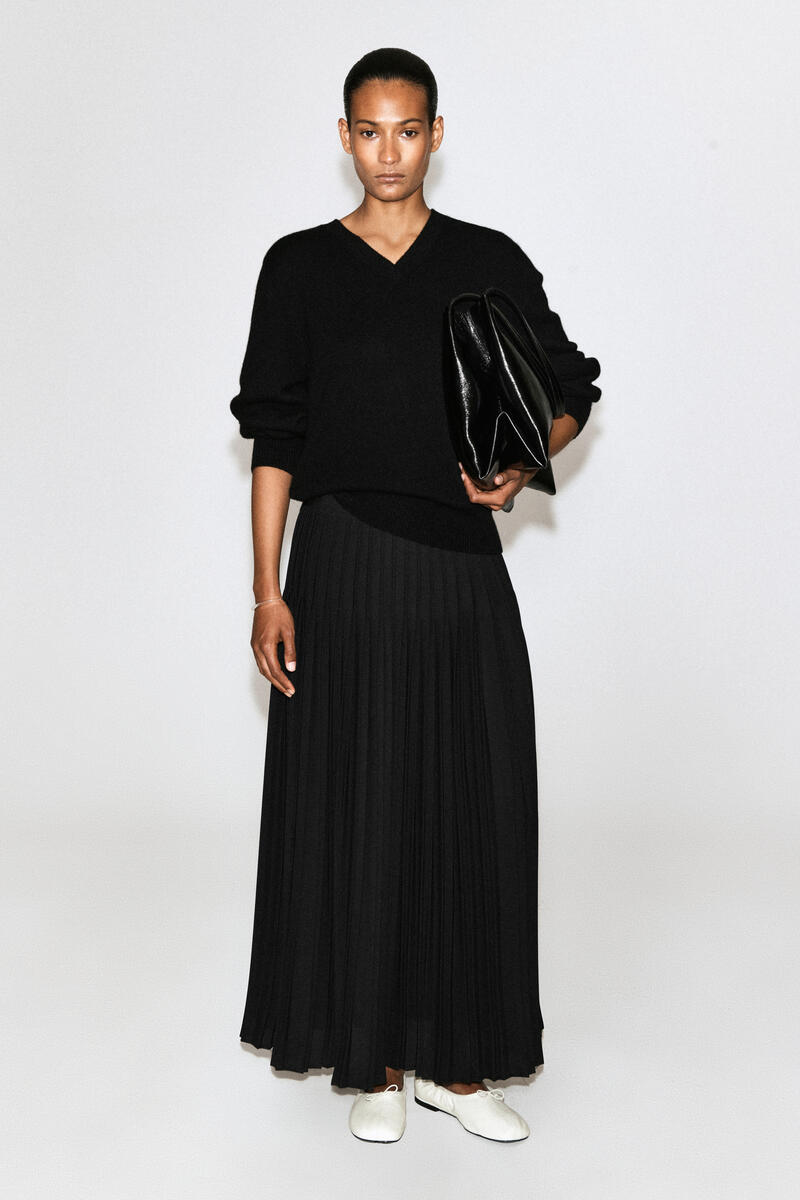 COS COS Pleated Crepe Midi Skirt