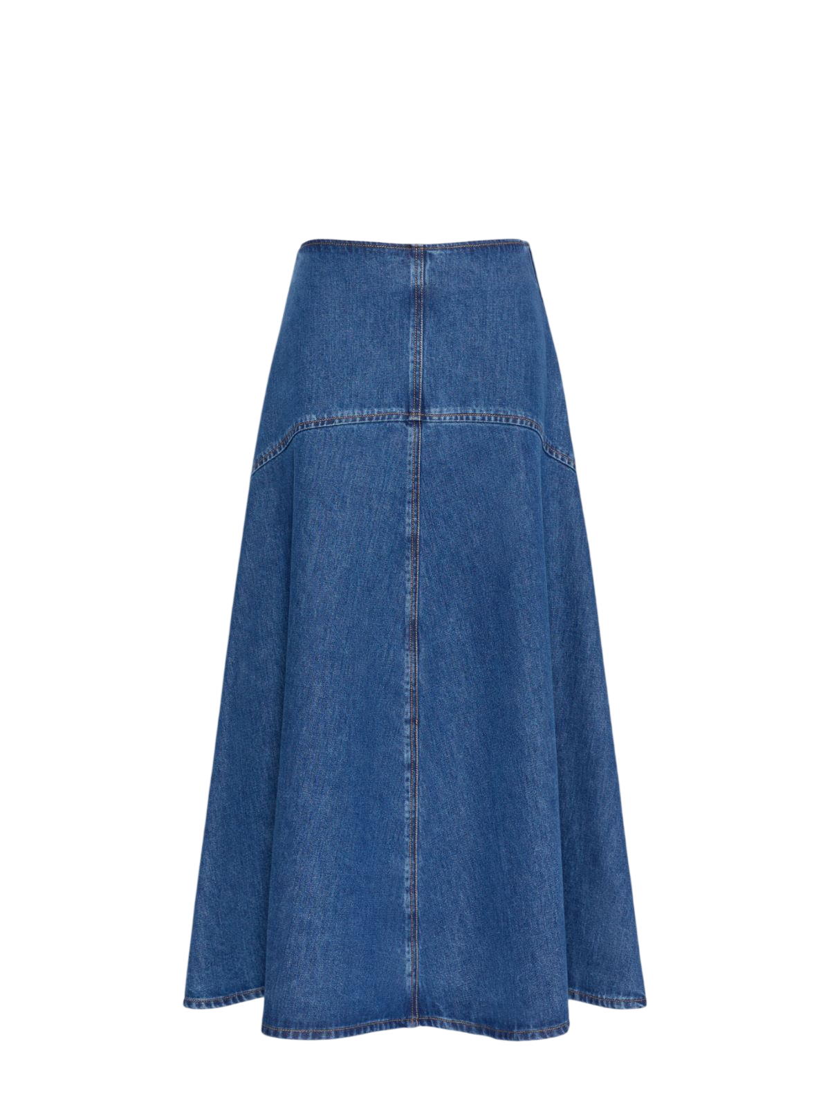 MAX MARA Max Mara Flared Denim Skirt with Contrast Stitching