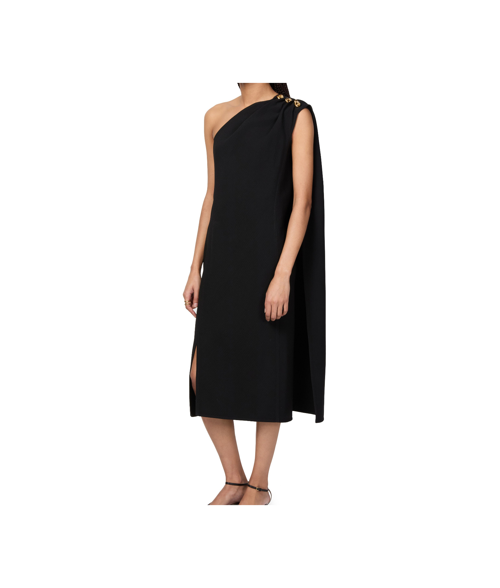 BOTTEGA VENETA Bottega Veneta Viscose Jersey Asymmetrical Midi Dress