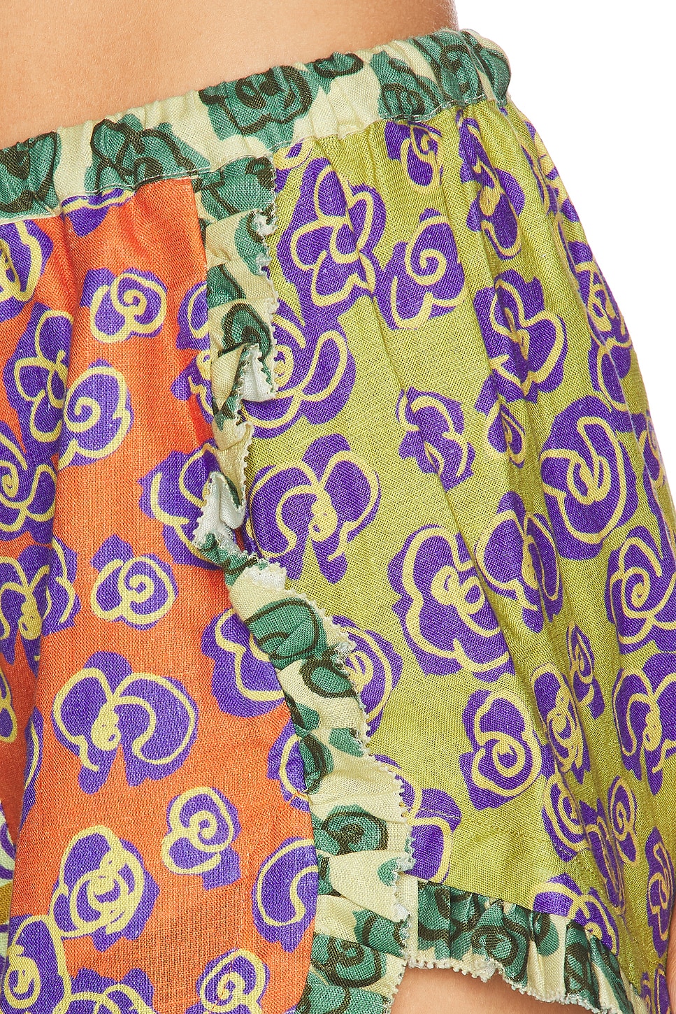 ALEMAIS Alemais Spliced Floral Print Shorts