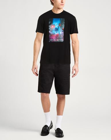 ARMANI EXCHANGE man t-shirt black size xxl cotton
