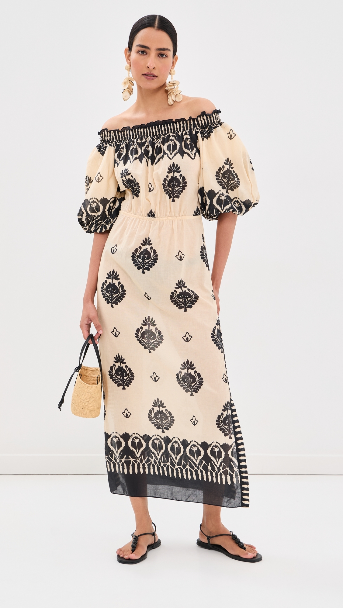 JOHANNA ORTIZ Johanna Ortiz Harbor Hues Voile Ankle Dress