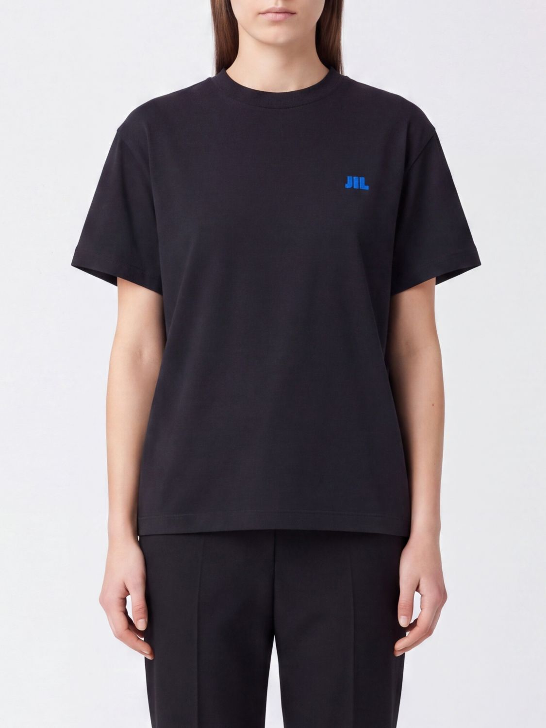 JIL SANDER Jil Sander Cotton T-Shirt with Embroidered Logo