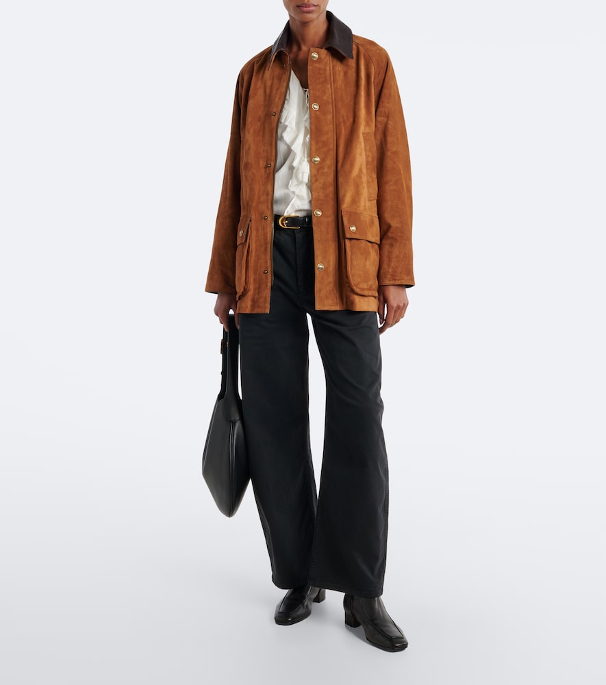 NILI LOTAN Nili Lotan Kedem Suede and Leather Jacket