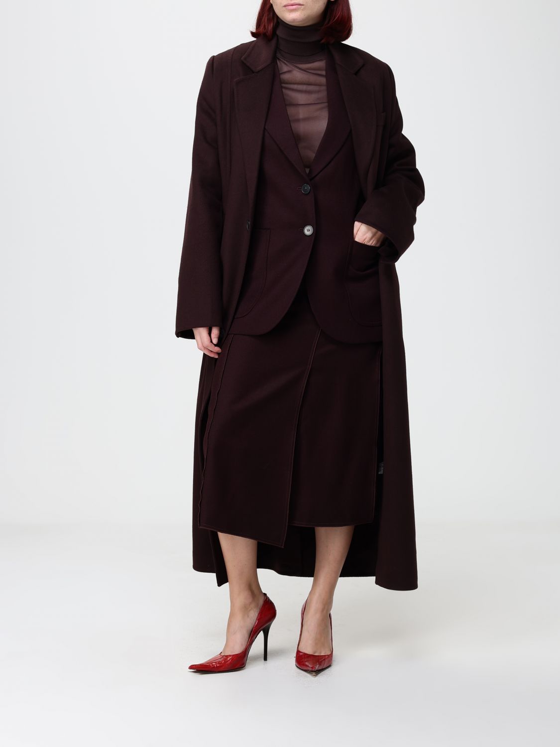 VICTORIA BECKHAM Victoria Victoria Beckham Single-Breasted Long Virgin Wool Blend Coat
