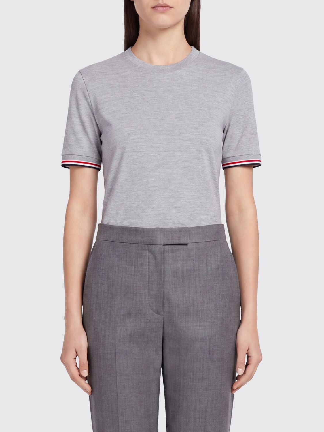 THOM BROWNE Thom Browne 4-Bar Merino Wool T-Shirt