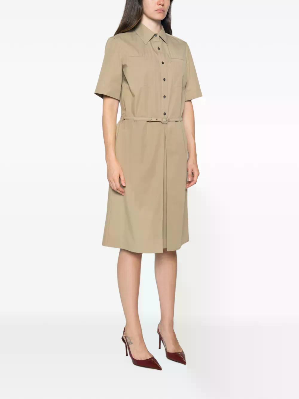FENDI Fendi Short Sleeve Button-Up Midi Dress