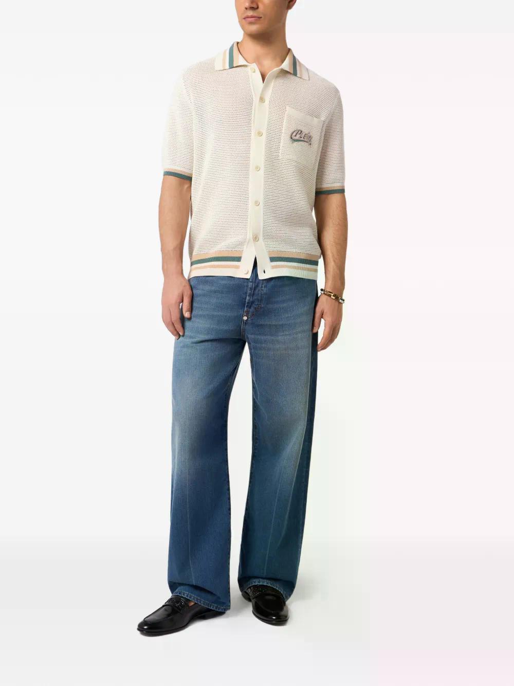 PHILIPP PLEIN logo-star patch short-sleeve shirt