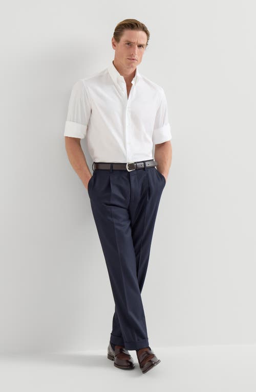 BRUNELLO CUCINELLI Brunello Cucinelli Virgin Wool Flannel Pleated Trousers