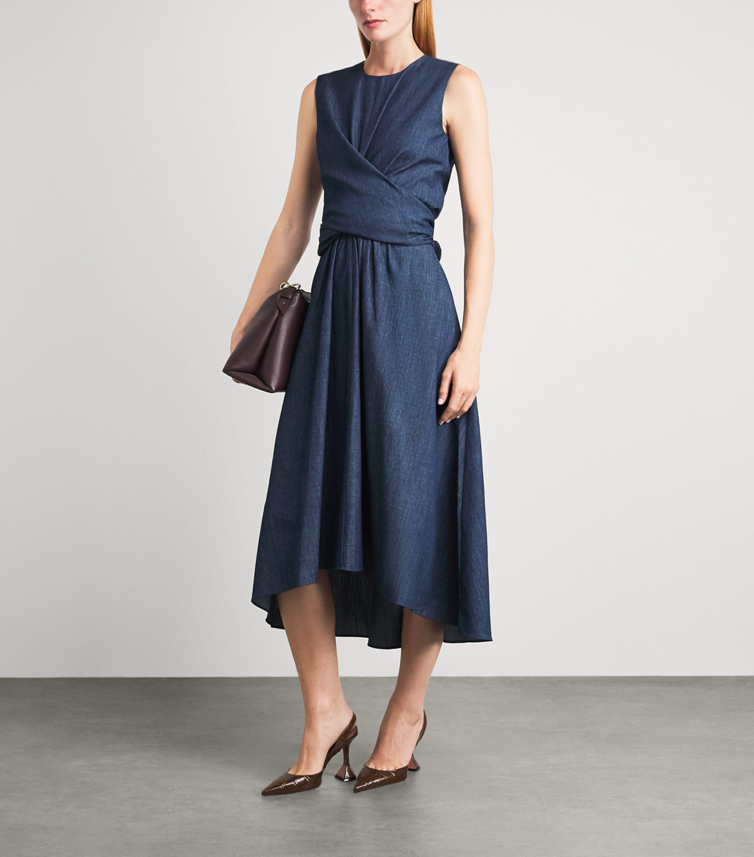 ALTUZARRA Altuzarra Cotton Chambray Midi Dress
