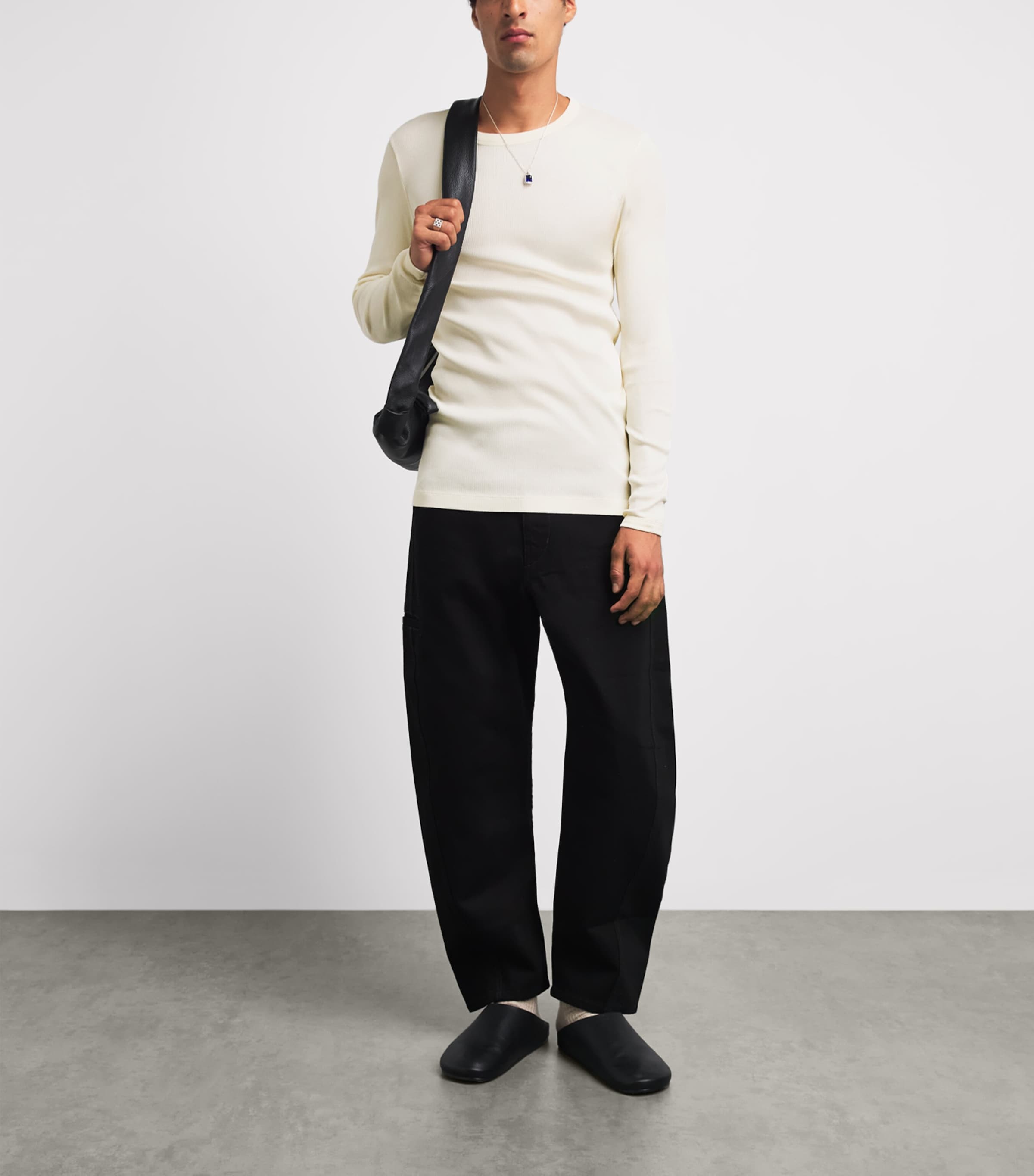 LEMAIRE ribbed cotton long-sleeve t-shirt