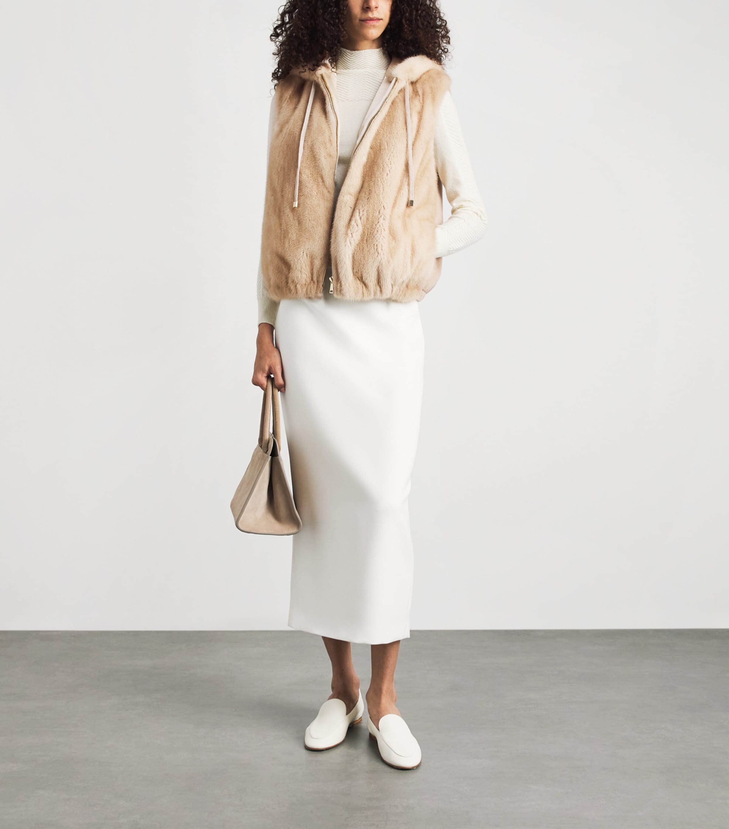 FABIANA FILIPPI Fabiana Filippi Hooded Mink Fur Gilet