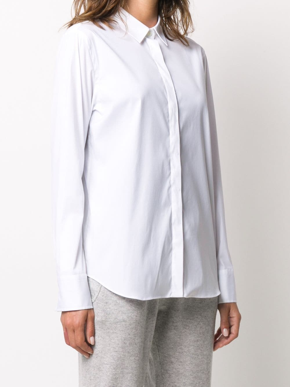 BRUNELLO CUCINELLI Brunello Cucinelli Monili Embellished Long-Sleeved Shirt