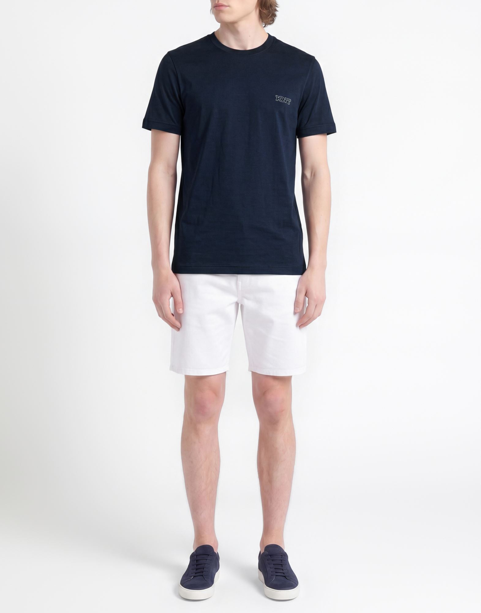 KITON man t-shirt midnight blue size m cotton