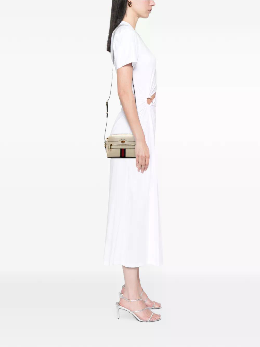 GUCCI Gucci Ophidia Calfskin Web Mini Crossbody Bag