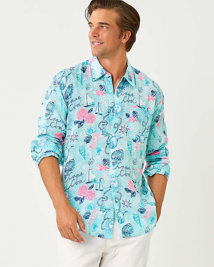 PSYCHO BUNNY Psycho Bunny Printed Swim Trunks with Quick-Dry Technology