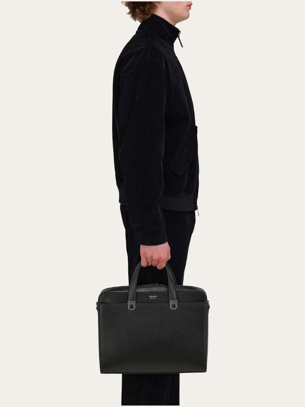 SALVATORE FERRAGAMO Ferragamo Textured Leather Briefcase