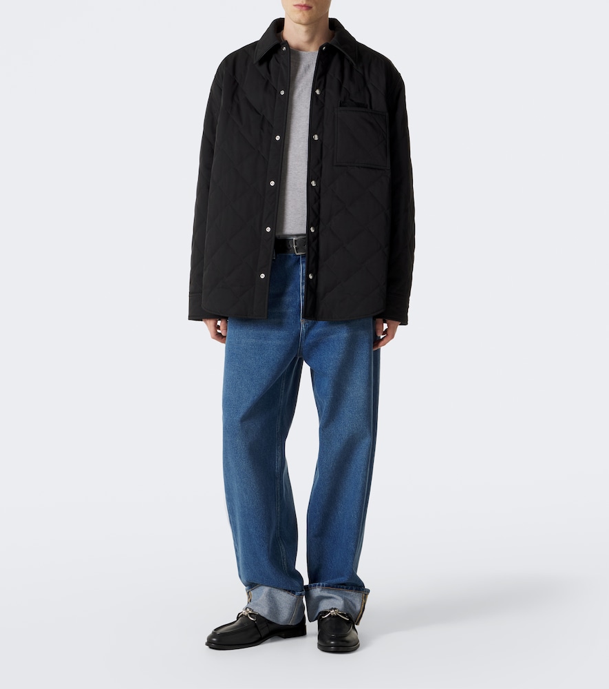 BOTTEGA VENETA Bottega Veneta Intrecciato Quilted Cotton-Blend Overshirt