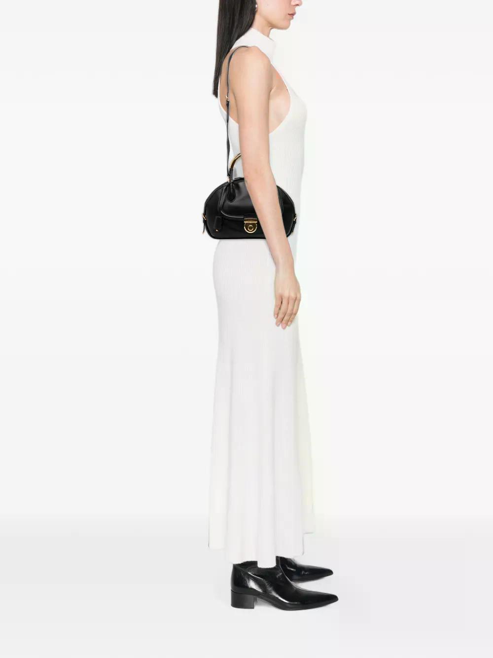 SALVATORE FERRAGAMO Ferragamo Leather Fiamma Satchel