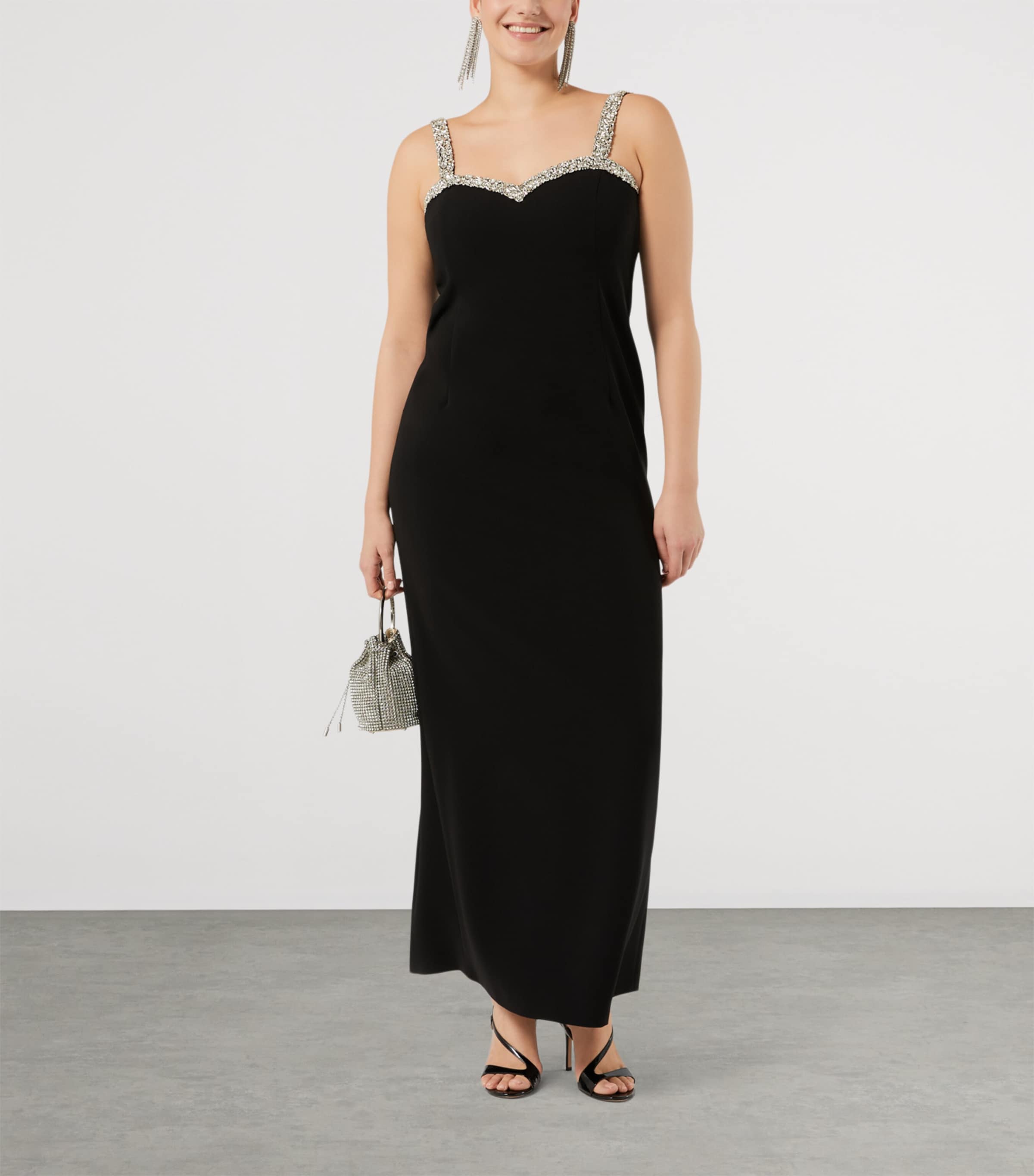 MARINA RINALDI Marina Rinaldi Crystal-Embellished Maxi Dress