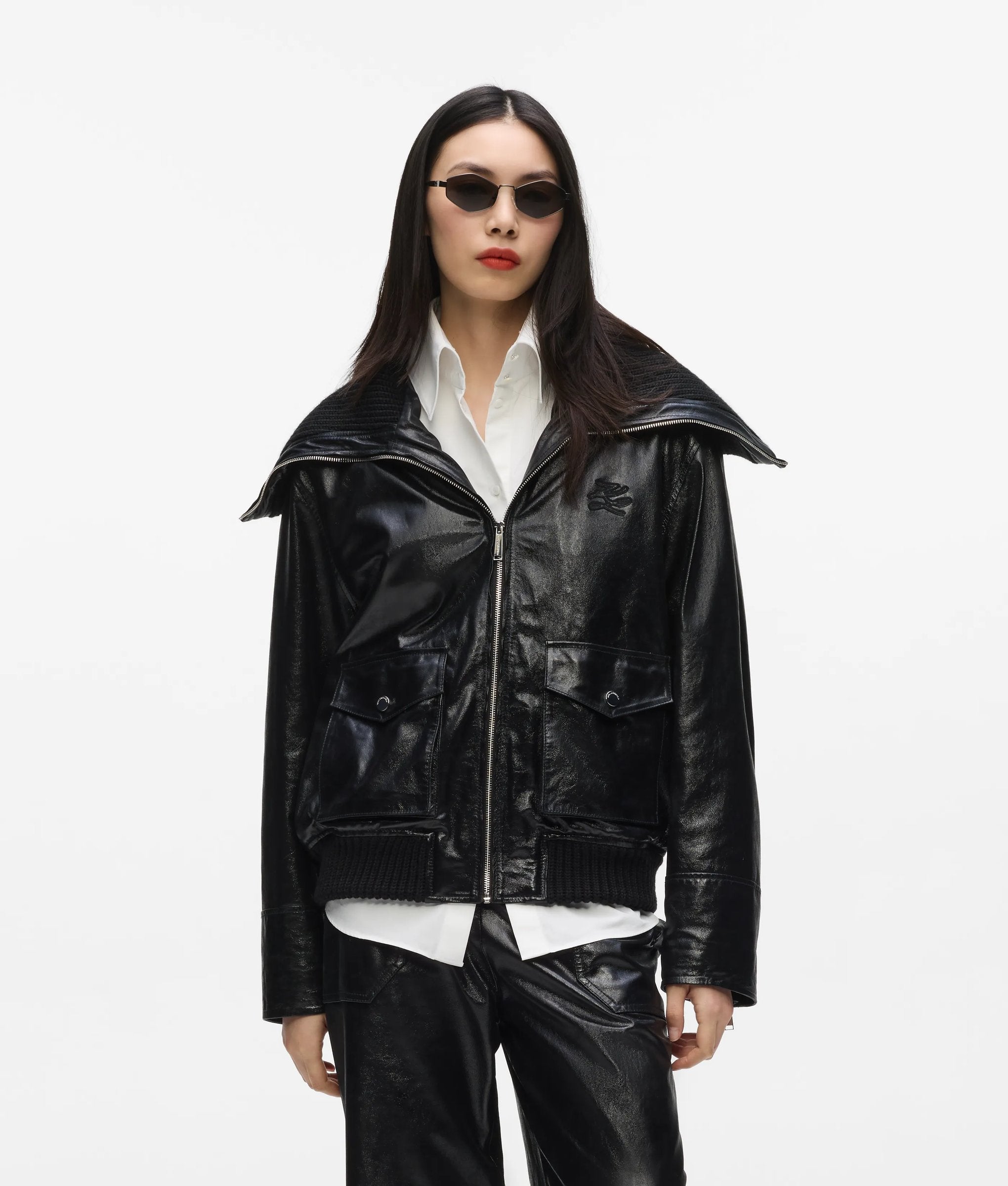 SAINT LAURENT Saint Laurent Embossed Pencil Skirt
