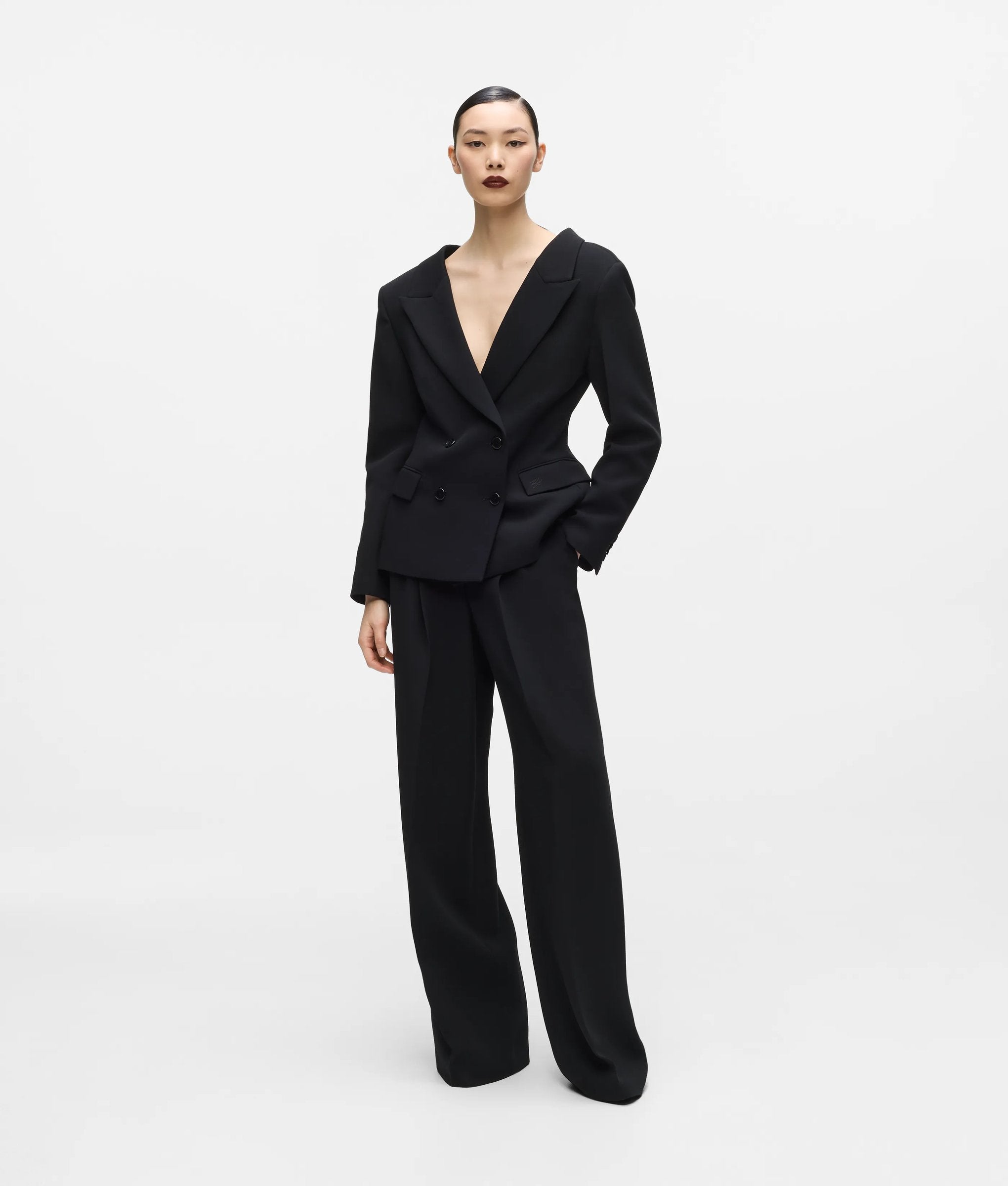 KARL LAGERFELD Karl Lagerfeld Rhinestone Embellished Tailored Pants