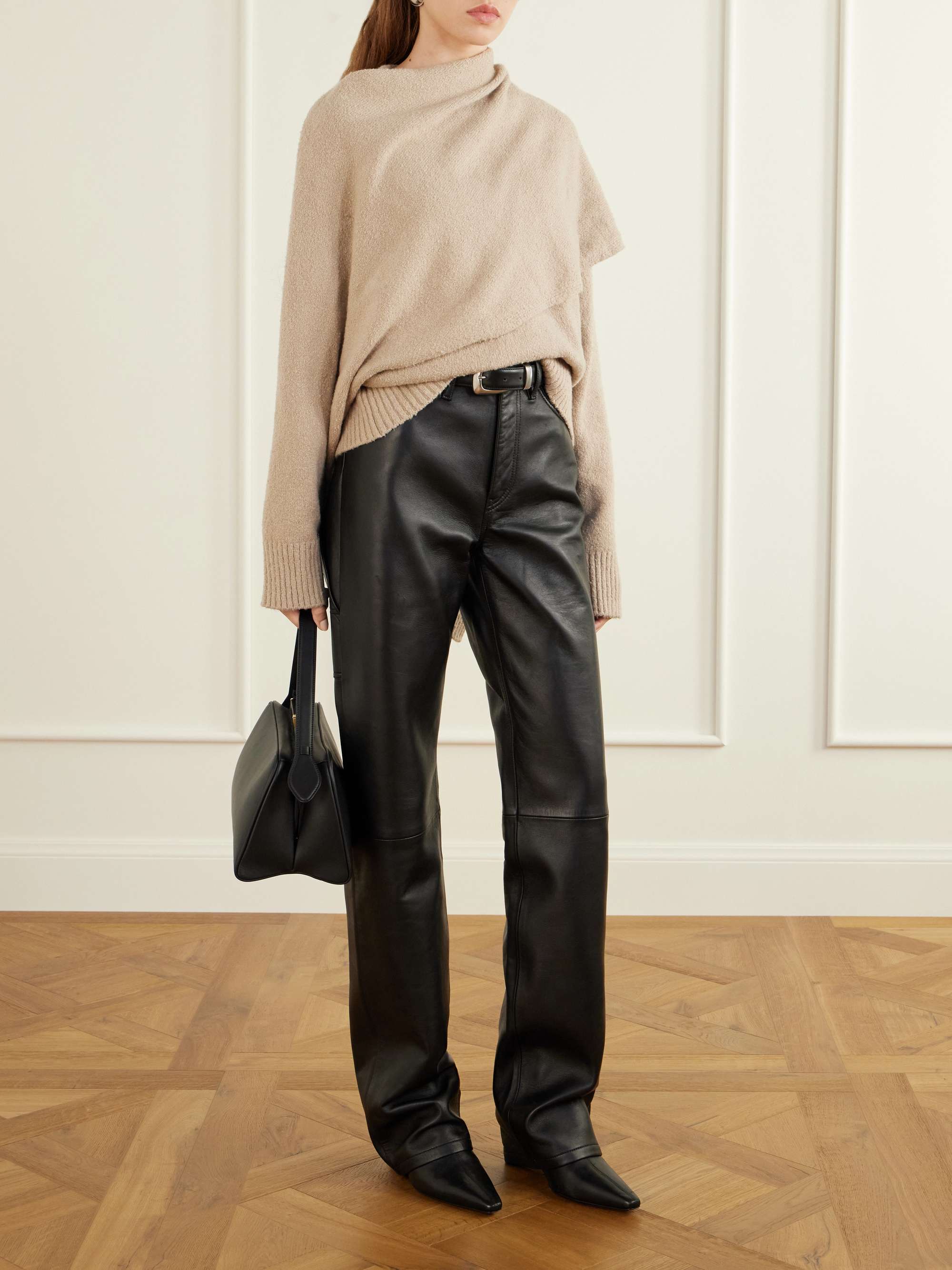 ALTUZARRA Altuzarra Mills Leather Straight-Leg Pants