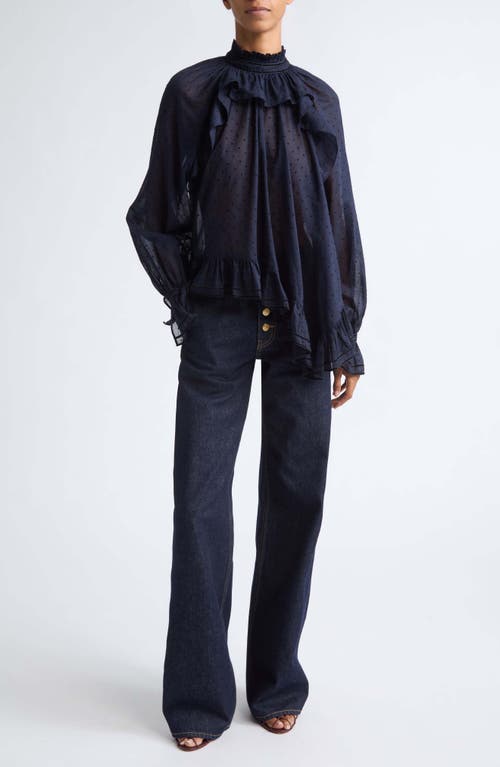 ULLA JOHNSON Ulla Johnson Marcella Clip Dot Ruffle Top