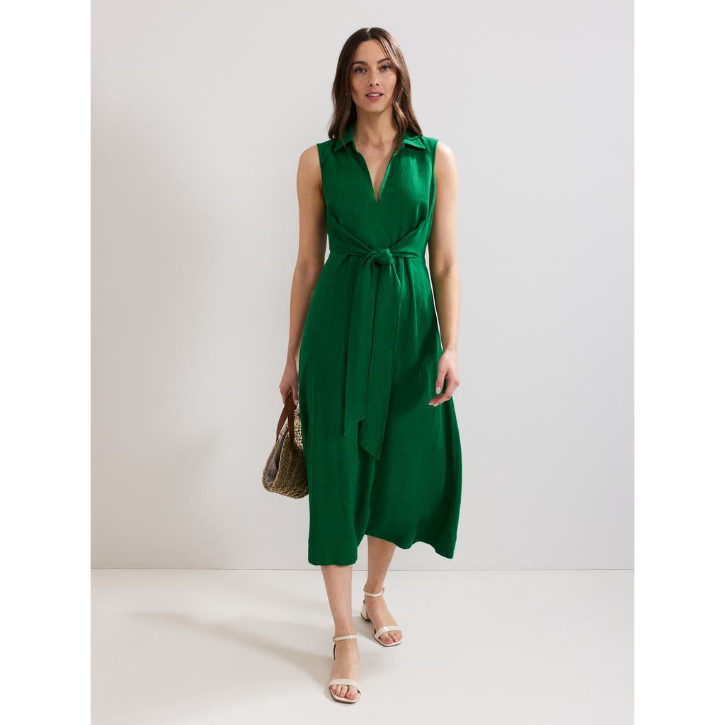 PHASE EIGHT Phase Eight Sculpted Tie-Waist Midi Shirt Dress