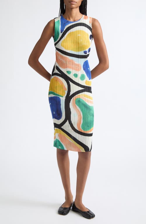 ISSEY MIYAKE Pleats Please Issey Miyake Sleeveless Crewneck Midi Dress
