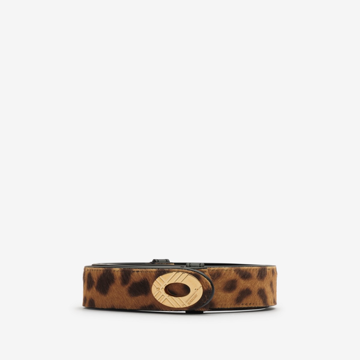BURBERRY Burberry Leopard Print Calf Hair Belt