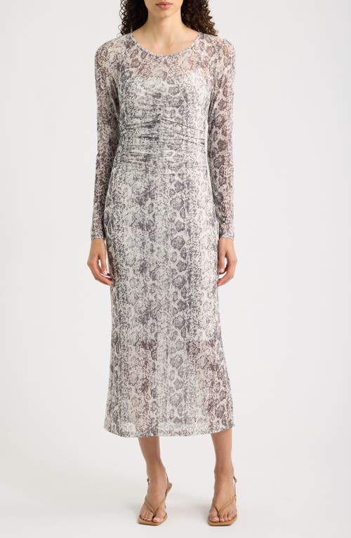 SAM EDELMAN Sam Edelman Snake Print Ruched Maxi Dress
