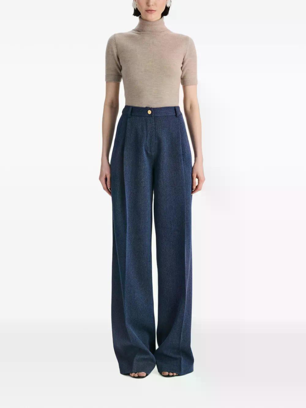 OSCAR DE LA RENTA Oscar de la Renta Wide-Leg Palazzo Pants